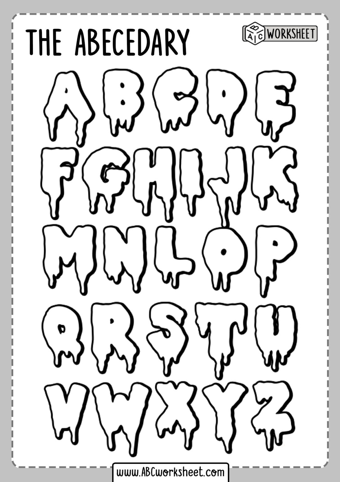 Alphabet Coloring Worksheets The Abecedary Worksheets Alphabet