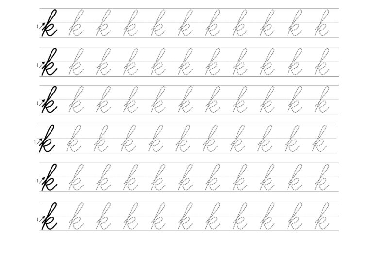 Cursive Letter K Traceable Worksheet JessicaLynette Cursive Alphabet cursive-letter-k-traceable-worksheet-jessicalynette-cursive-alphabet