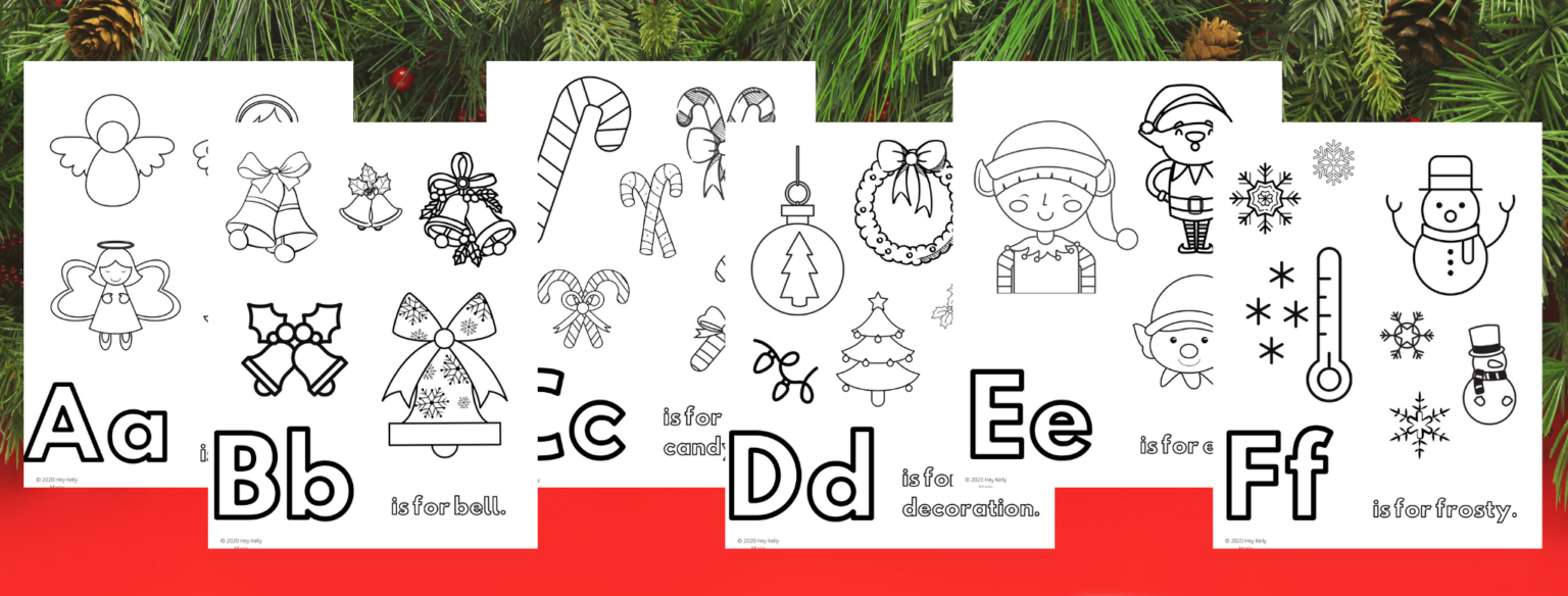 Christmas Alphabet Coloring Pages | Alphabet Tracing Worksheets